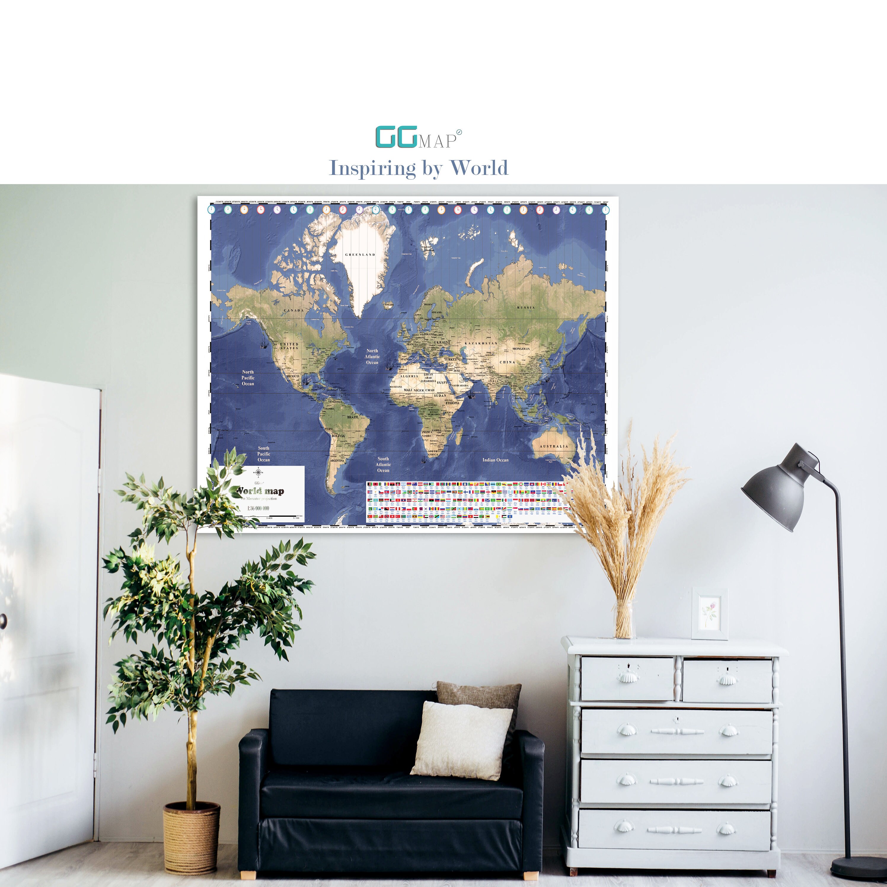 WORLD MAP World Map Print World Map Art World Map Poster World Map ...