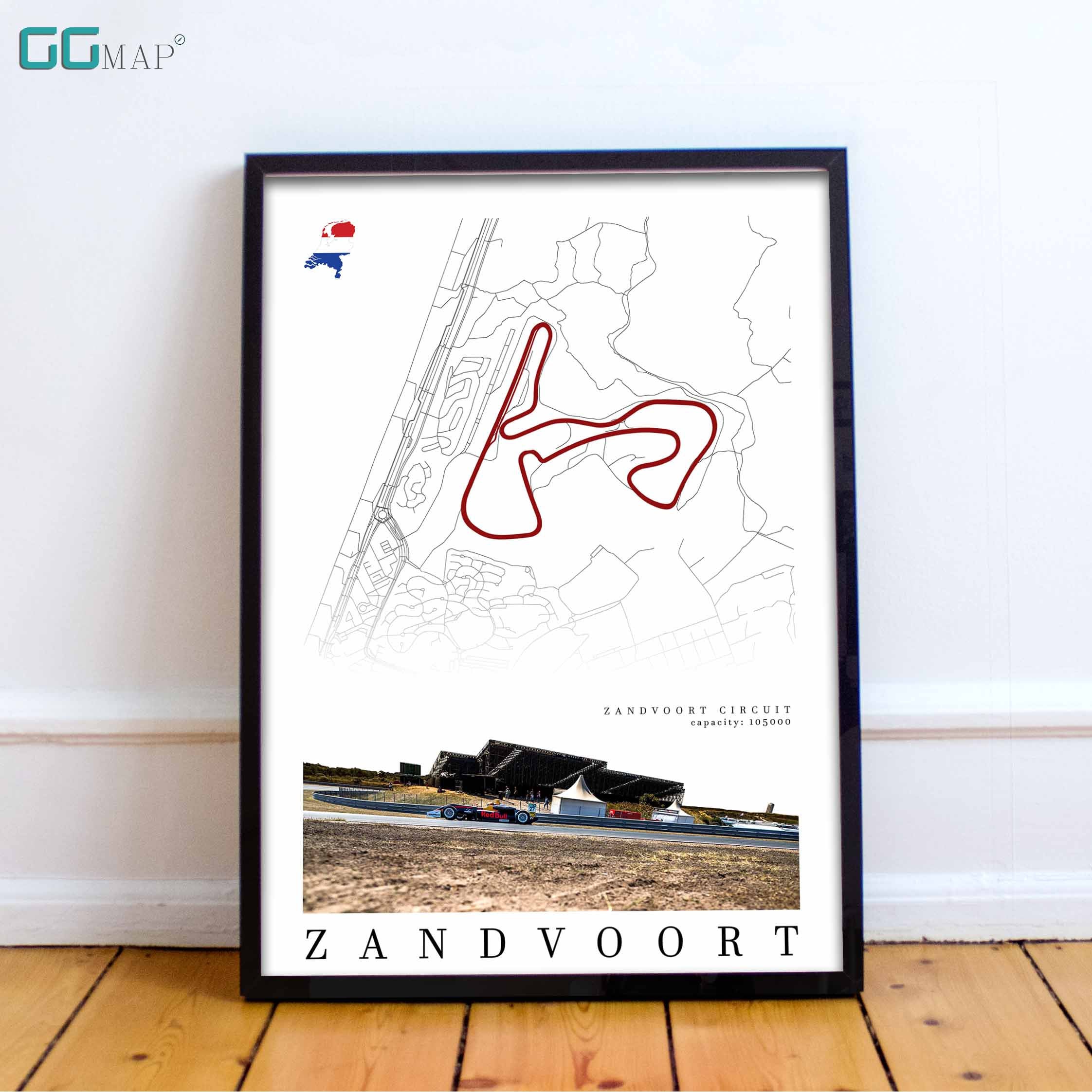City Map of ZANDVOORT Zandvoort Circuit Home Decor - Etsy