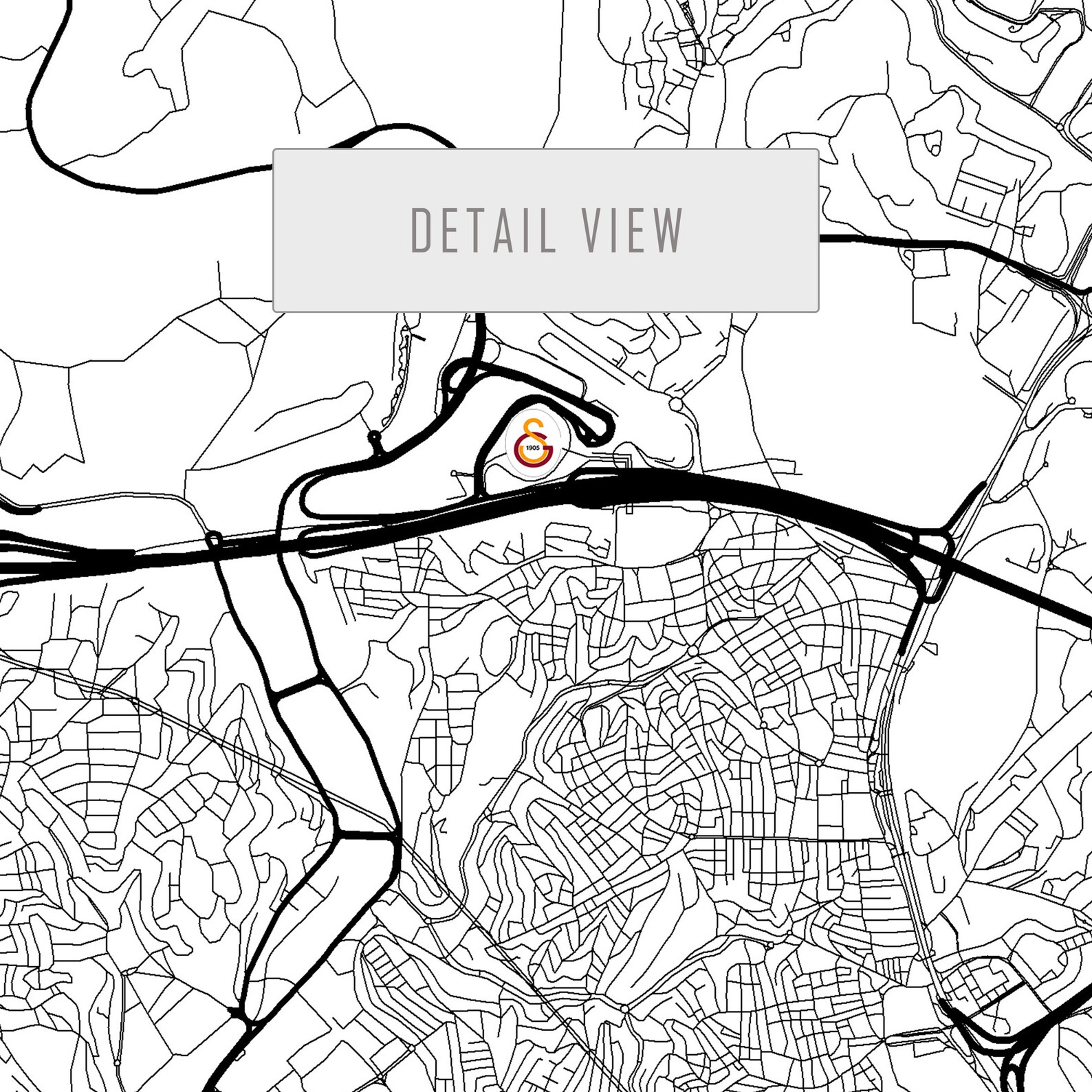 City Map of ISTANBUL Trk Telekom Arena Wall Decor Trk - Etsy