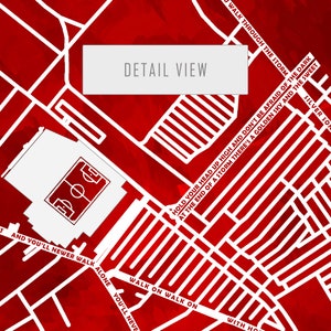 Map of ANFIELD - City Map of LIVERPOOL - Anfield Stadium - Home Decor ...