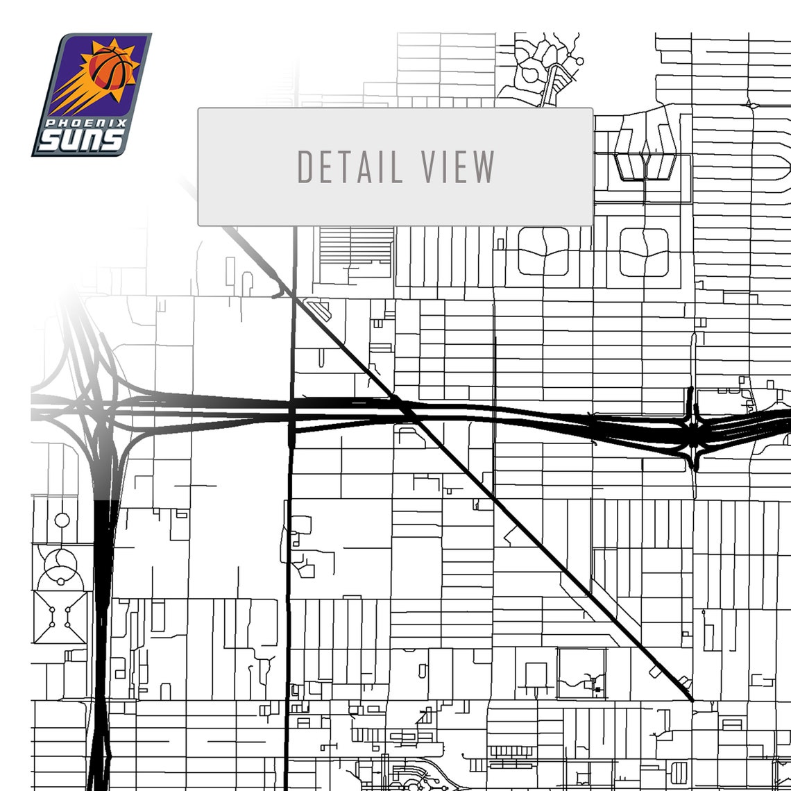 City Map of PHOENIX Talking Stick Resort Arena Home Decor - Etsy