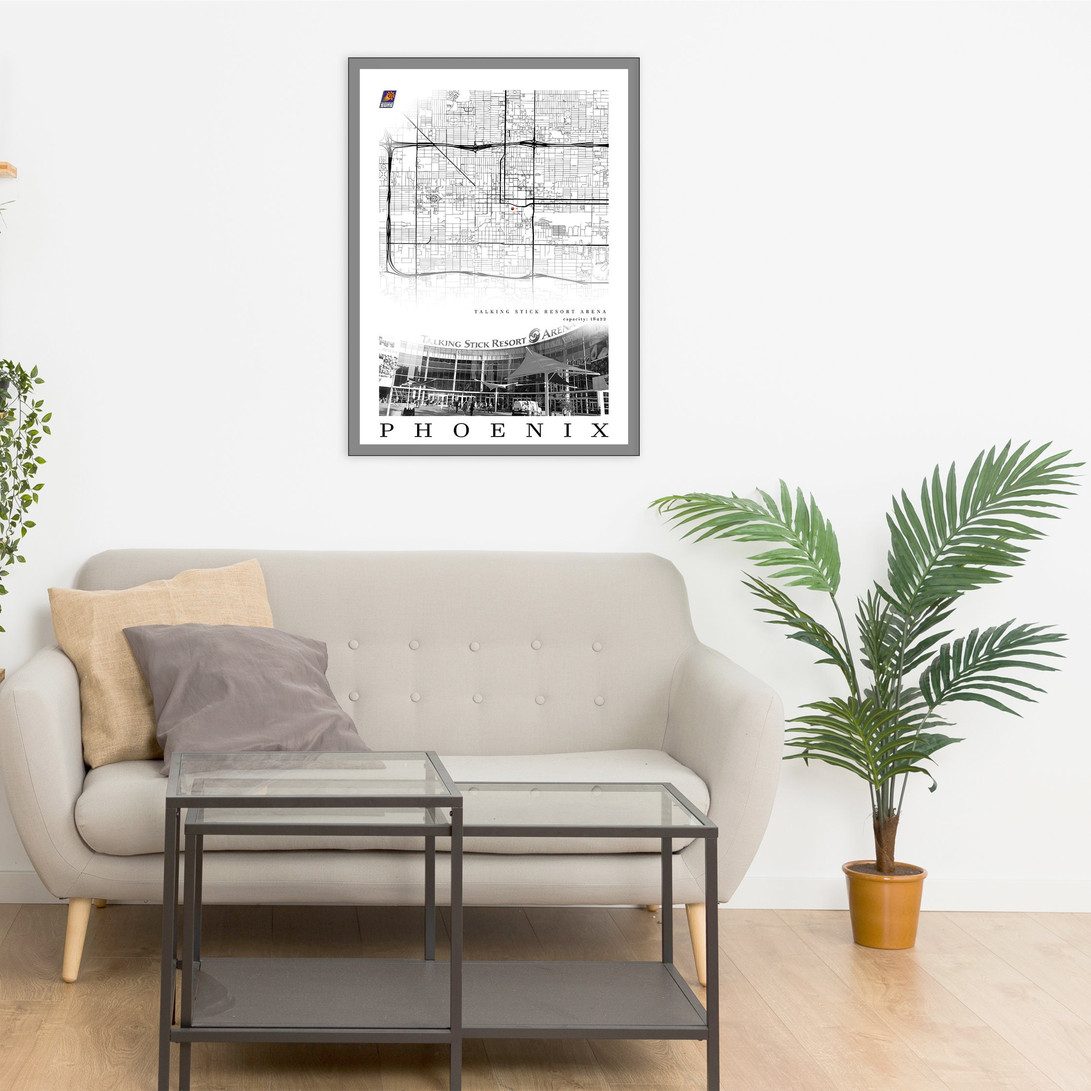 City Map of PHOENIX Talking Stick Resort Arena Home Decor - Etsy