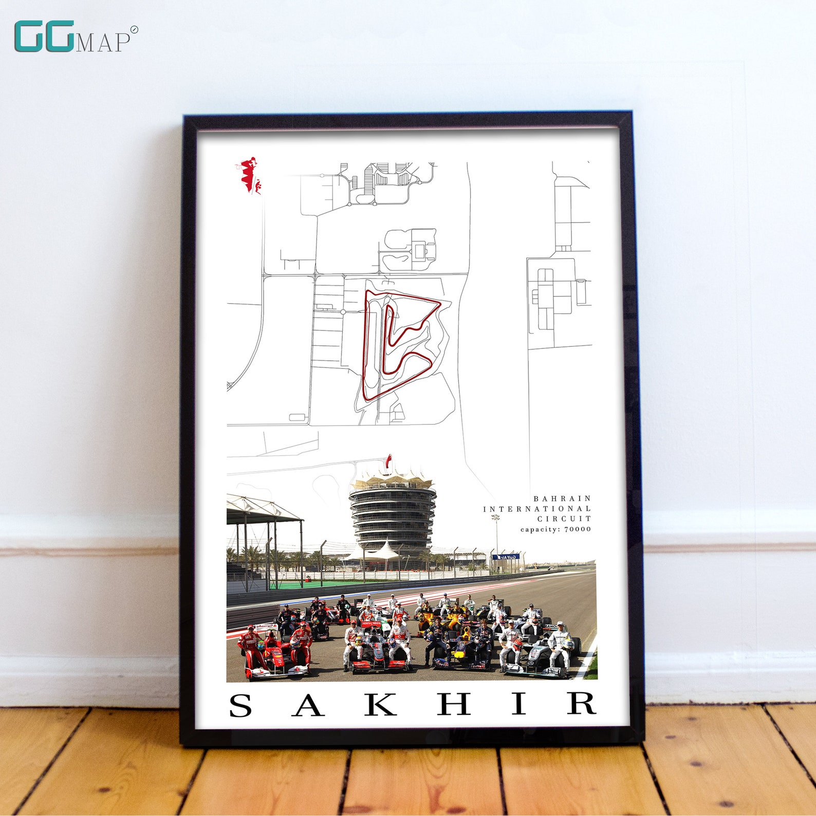 City Map of SAKHIR Bahrain International Circuit Home - Etsy