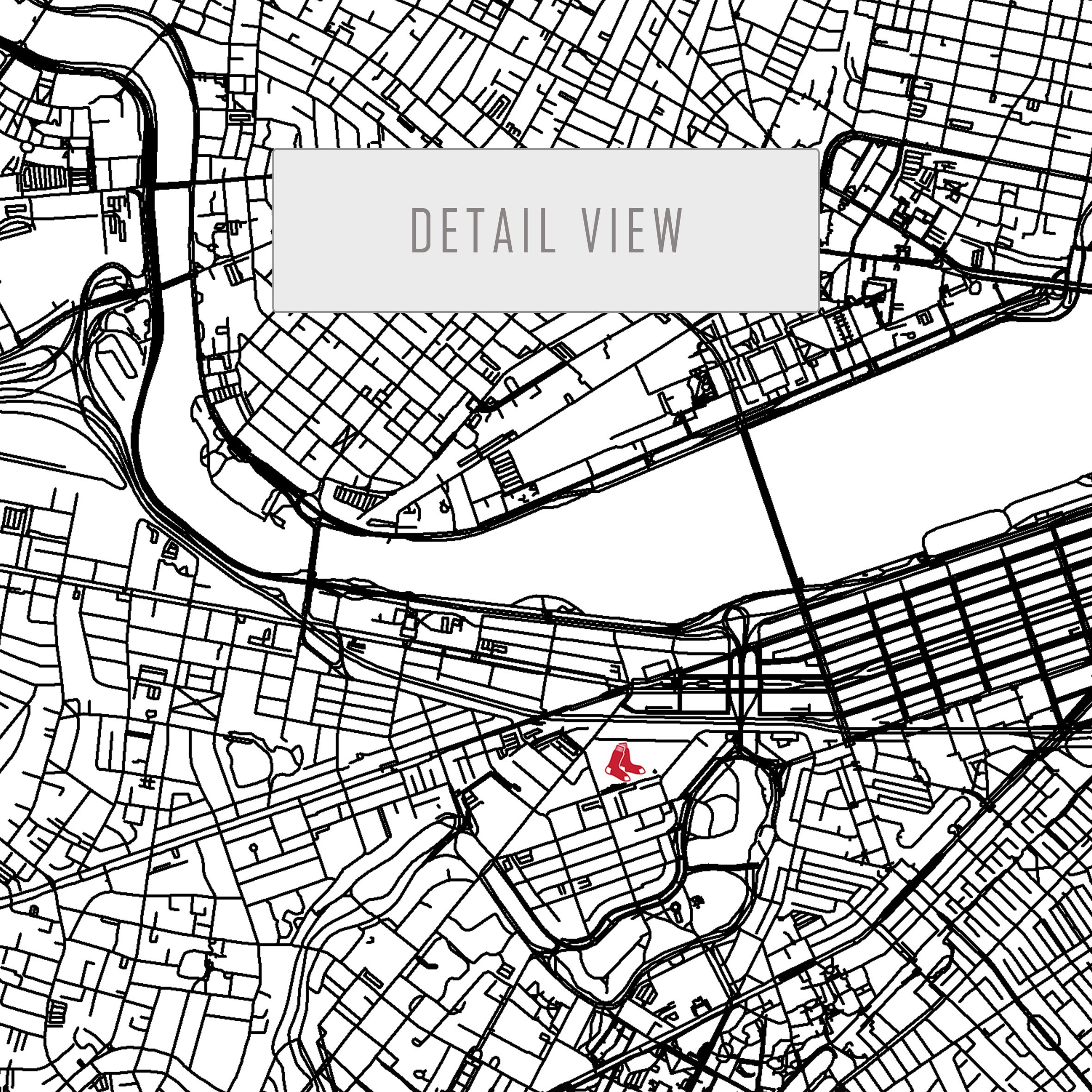 City Map of BOSTON Fenway Park Home Decor New York - Etsy