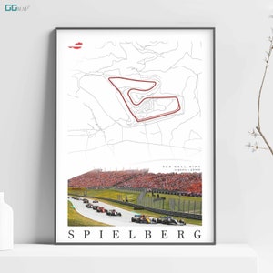 City Map of SPIELBERG - Red Bull Ring - Home Decor Spielberg - Wall ...