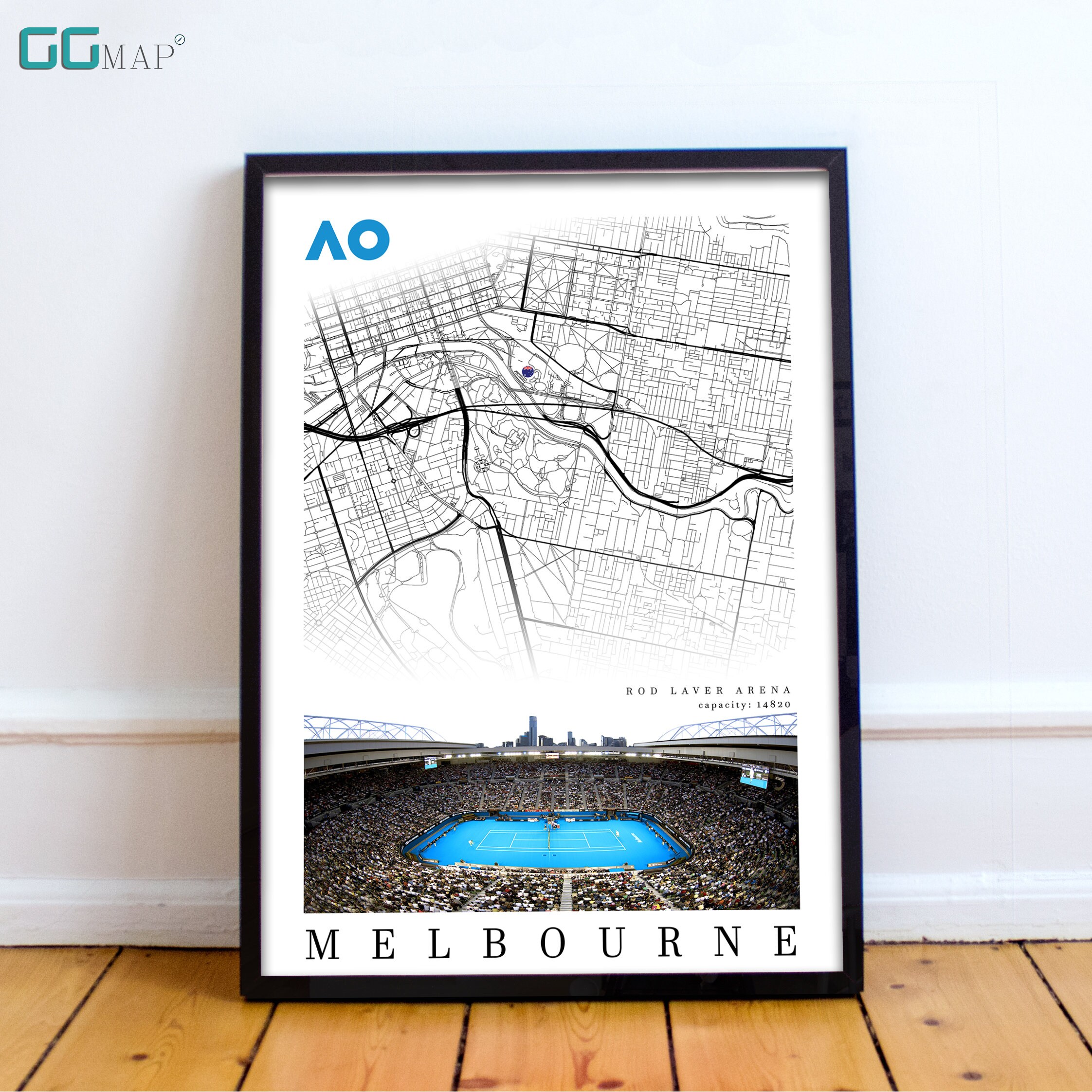 City Map of MELBOURNE Rod Laver Arena Home Decor - Etsy