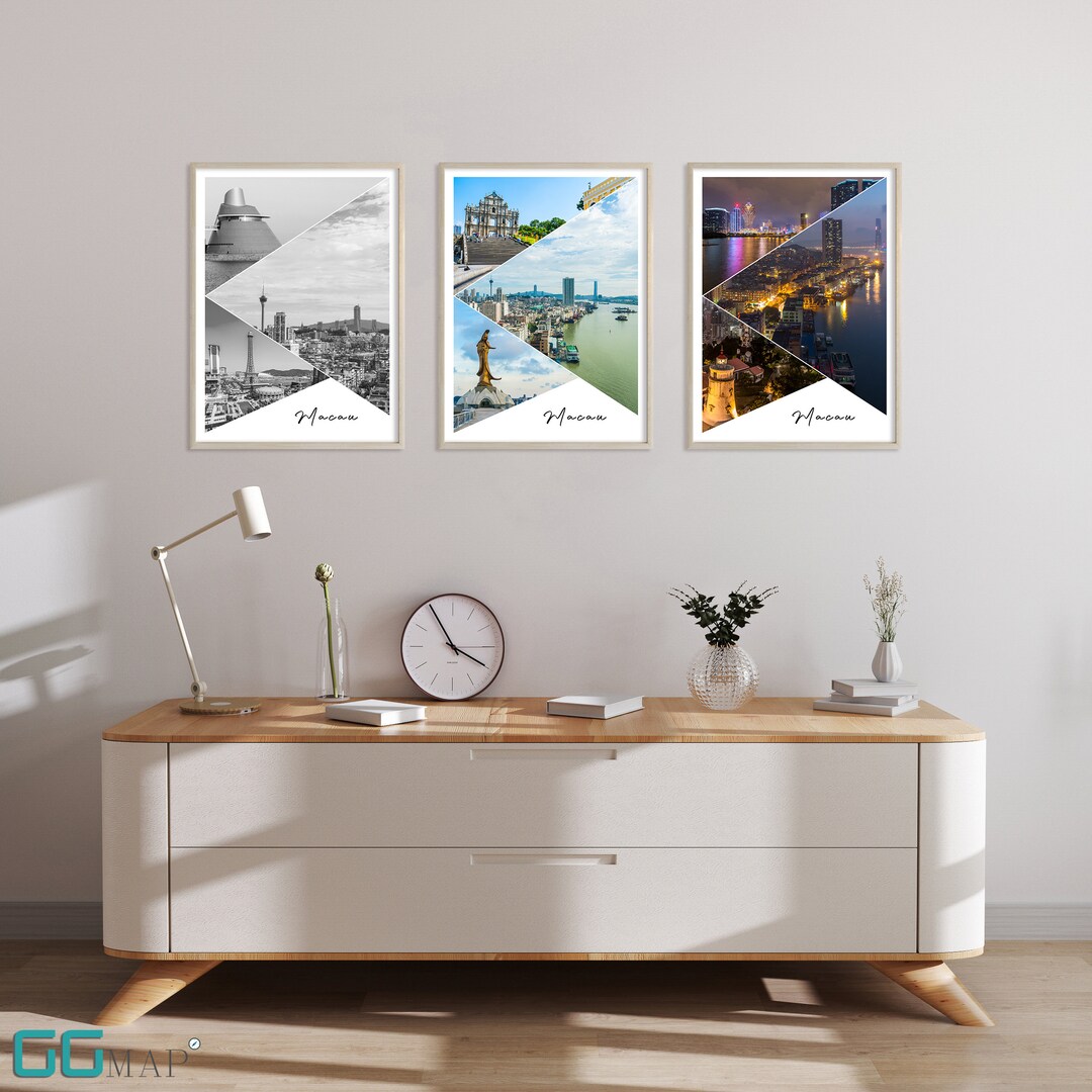 Set of 3 ''MACAU Story'' - Macau Full Story - Macau Poster - Wall Art ...