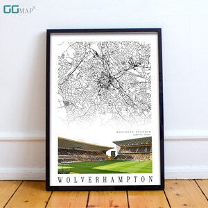 City Map of WOLVERHAMPTON Stadion Molineux Home Decor Stadion Molineux ...