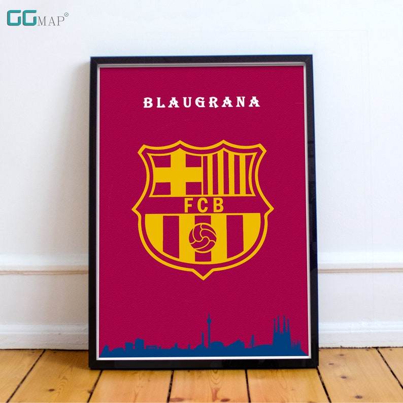 BARCELONA Skyline Poster Barcelona Print Home Decor Barcelona Wall ...