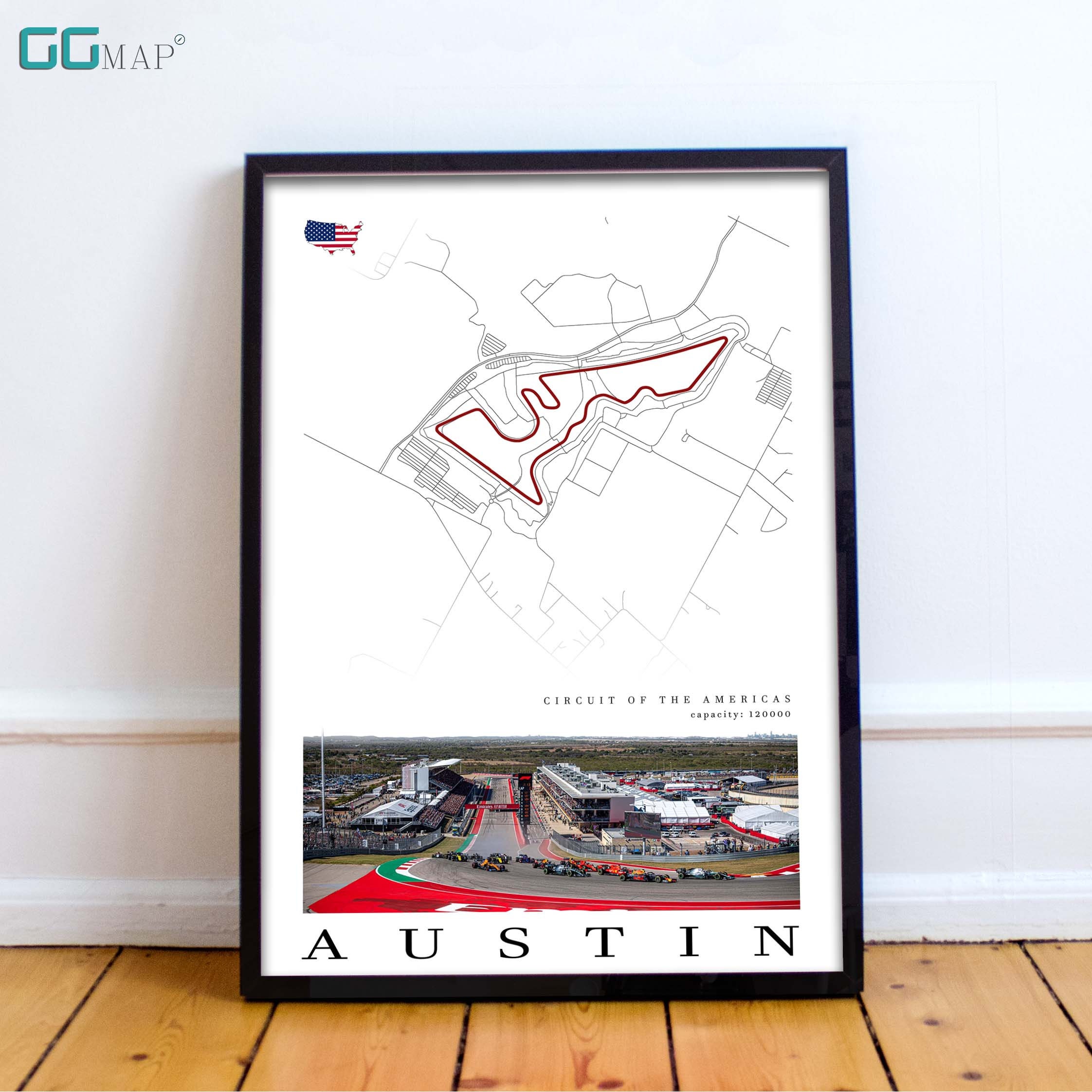 City Map of AUSTIN Circuit of the Americas Home Decor - Etsy
