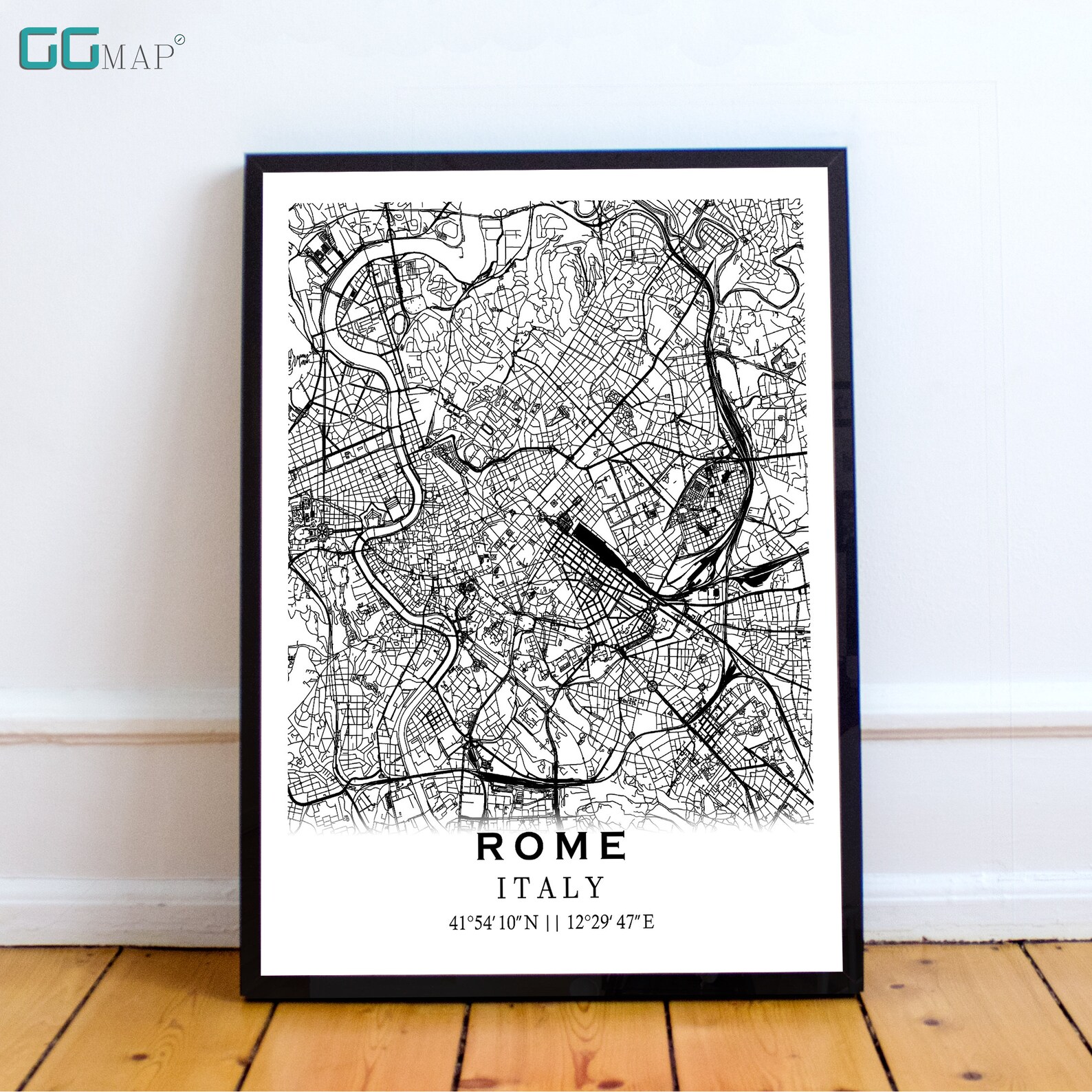 Map of ROME, ITALIA Italy rome Home Decor rome Wall Decor rome Office ...