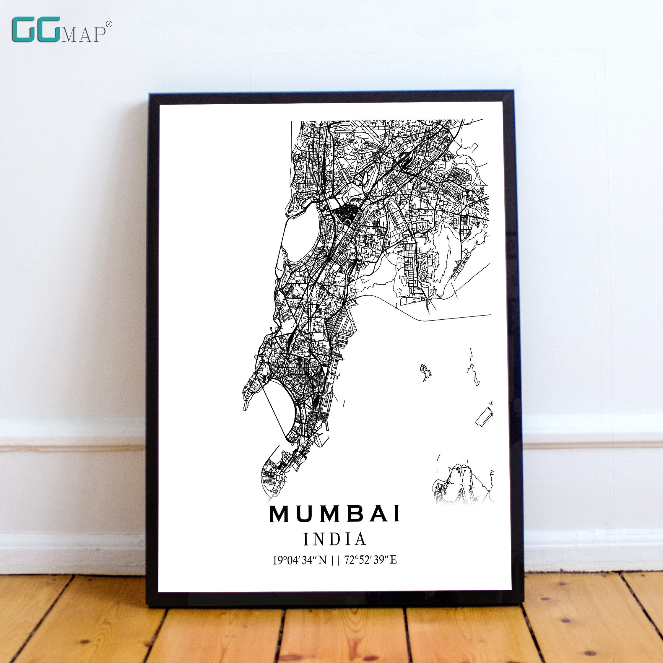 City Map of MUMBAI Mumbai Classic Map Home Decor Travel - Etsy