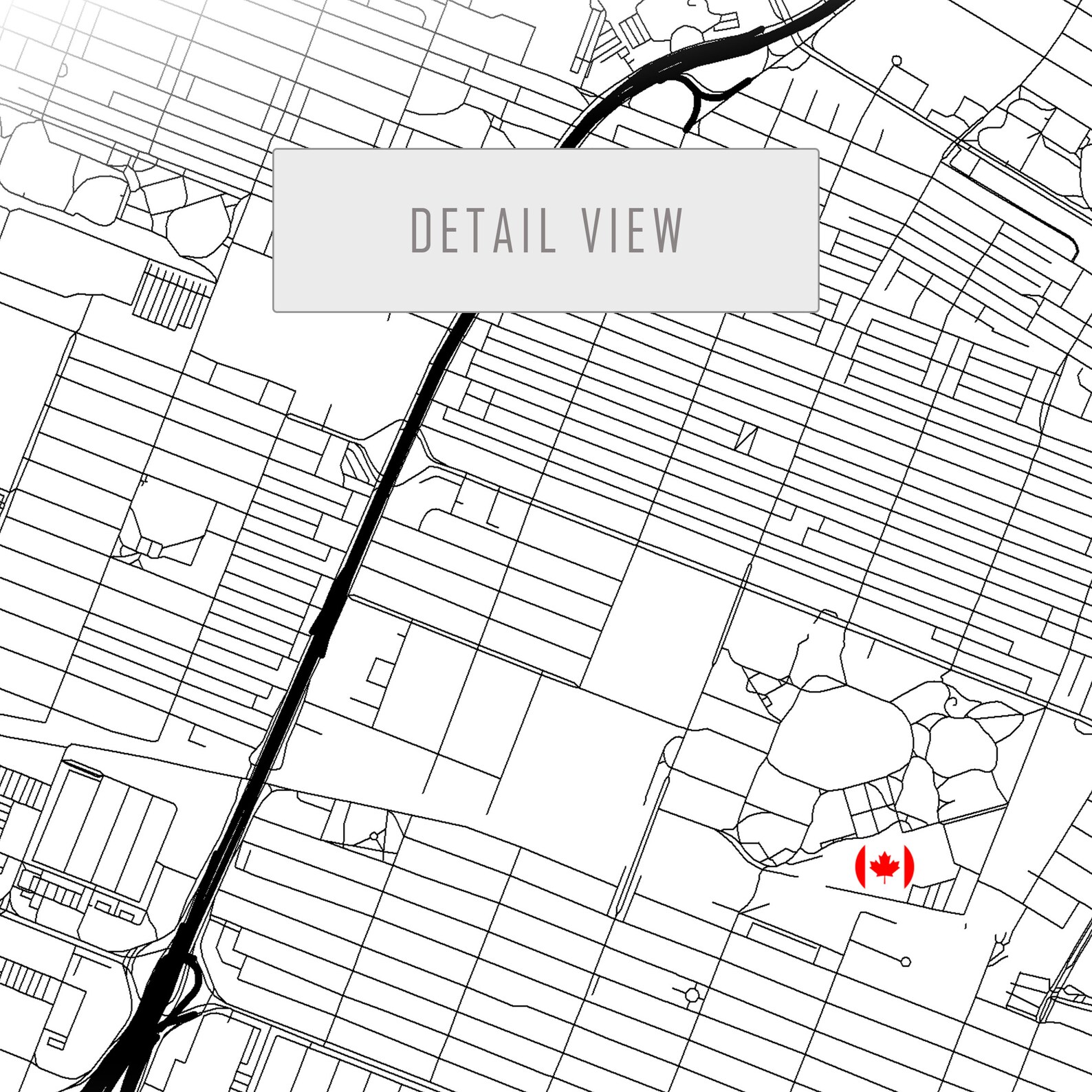 City Map of MONTREAL IGA Stadium IGA Stadium Gift Montreal Wall Decor ...