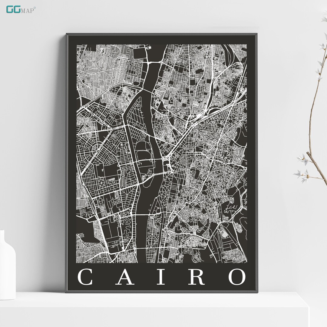 City Map of CAIRO Home Decor Office Map Travel Map Print Map Poster ...
