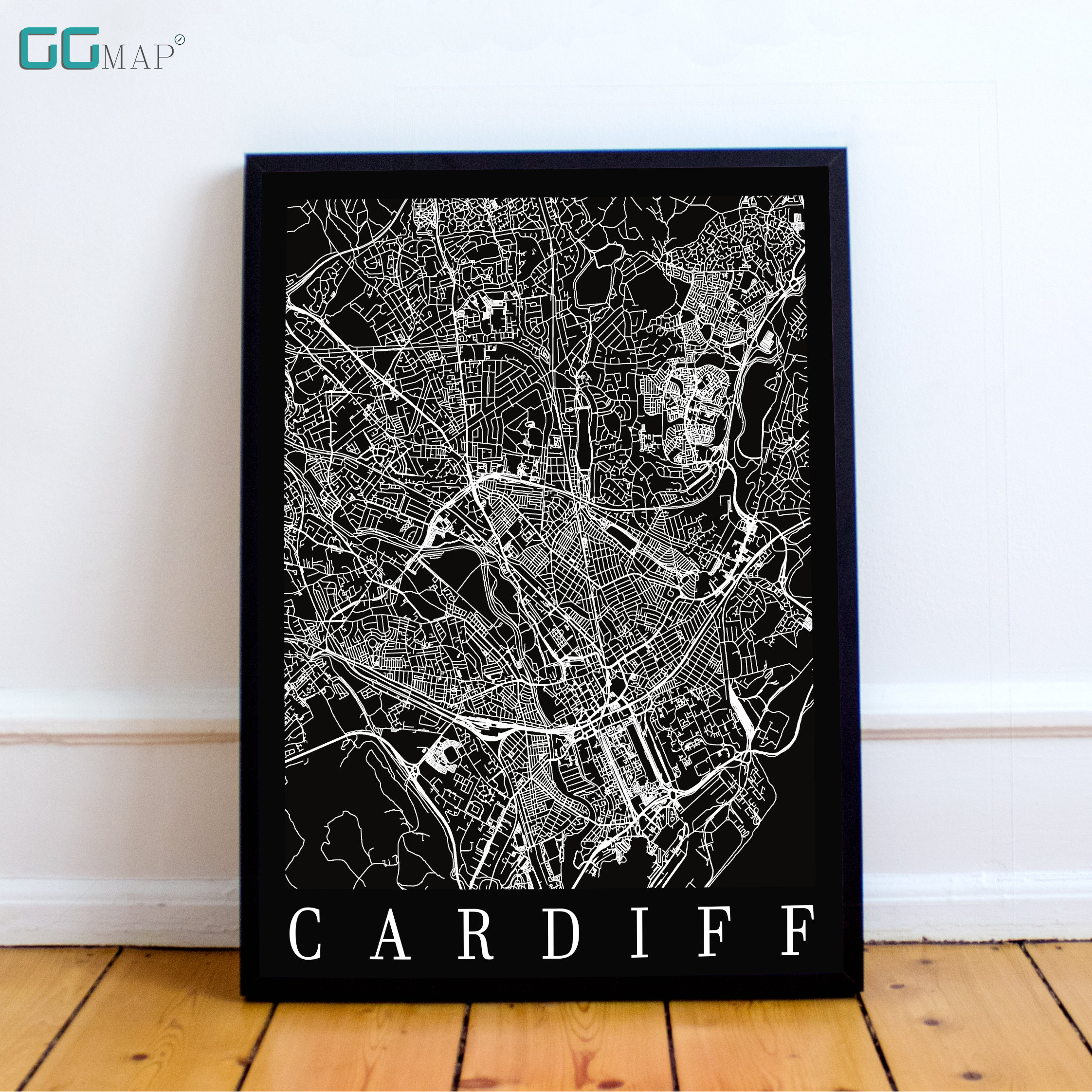 City Map of CARDIFF Home Decor Wall Decor Office Map Travel Map Print ...