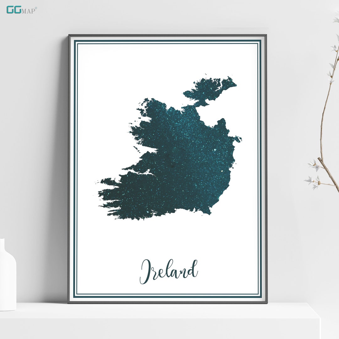 IRELAND Map ireland Stars Map Travel Poster Home Decor Wall Decor ...