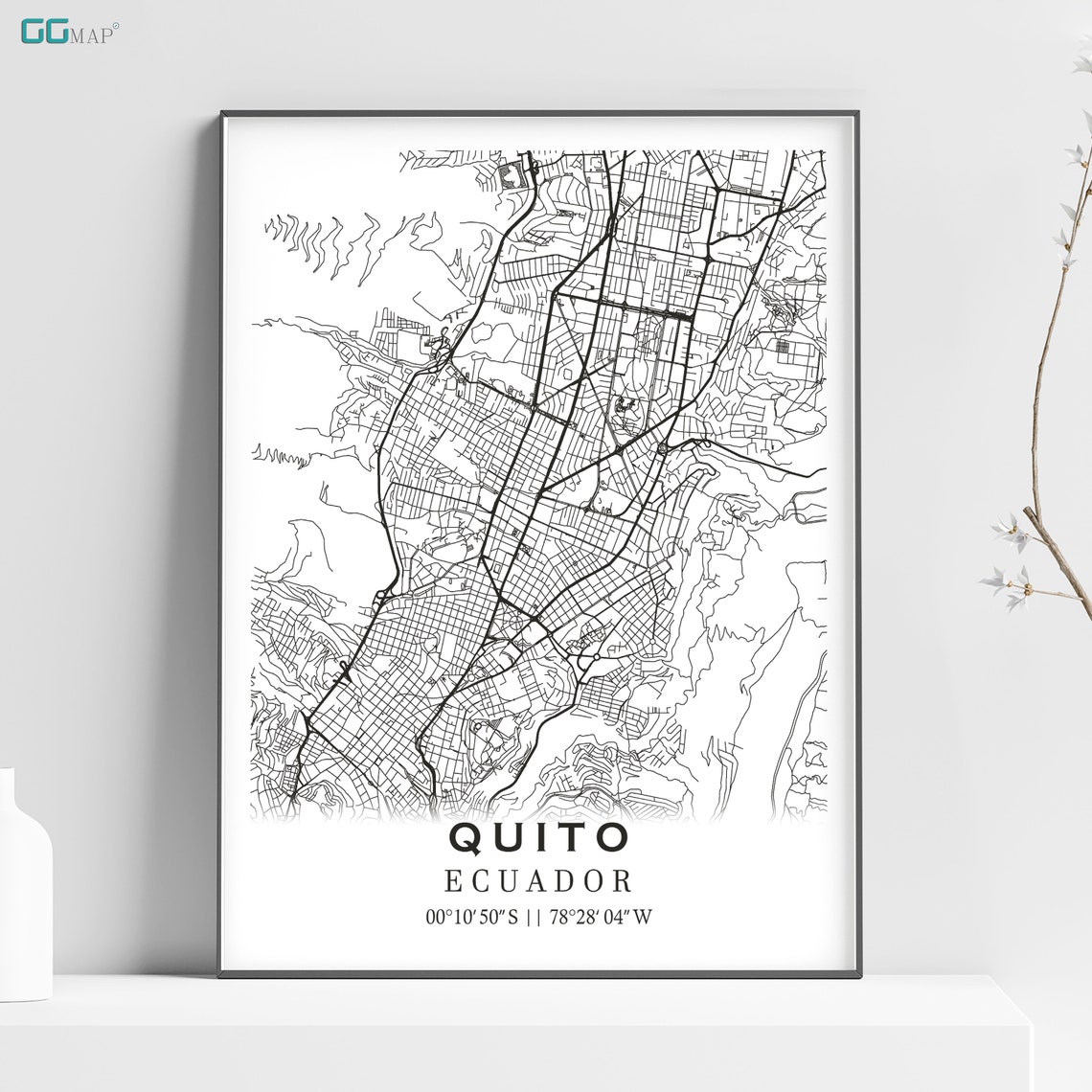 City Map of QUITO Home Decor Wall Decor Office Map - Etsy