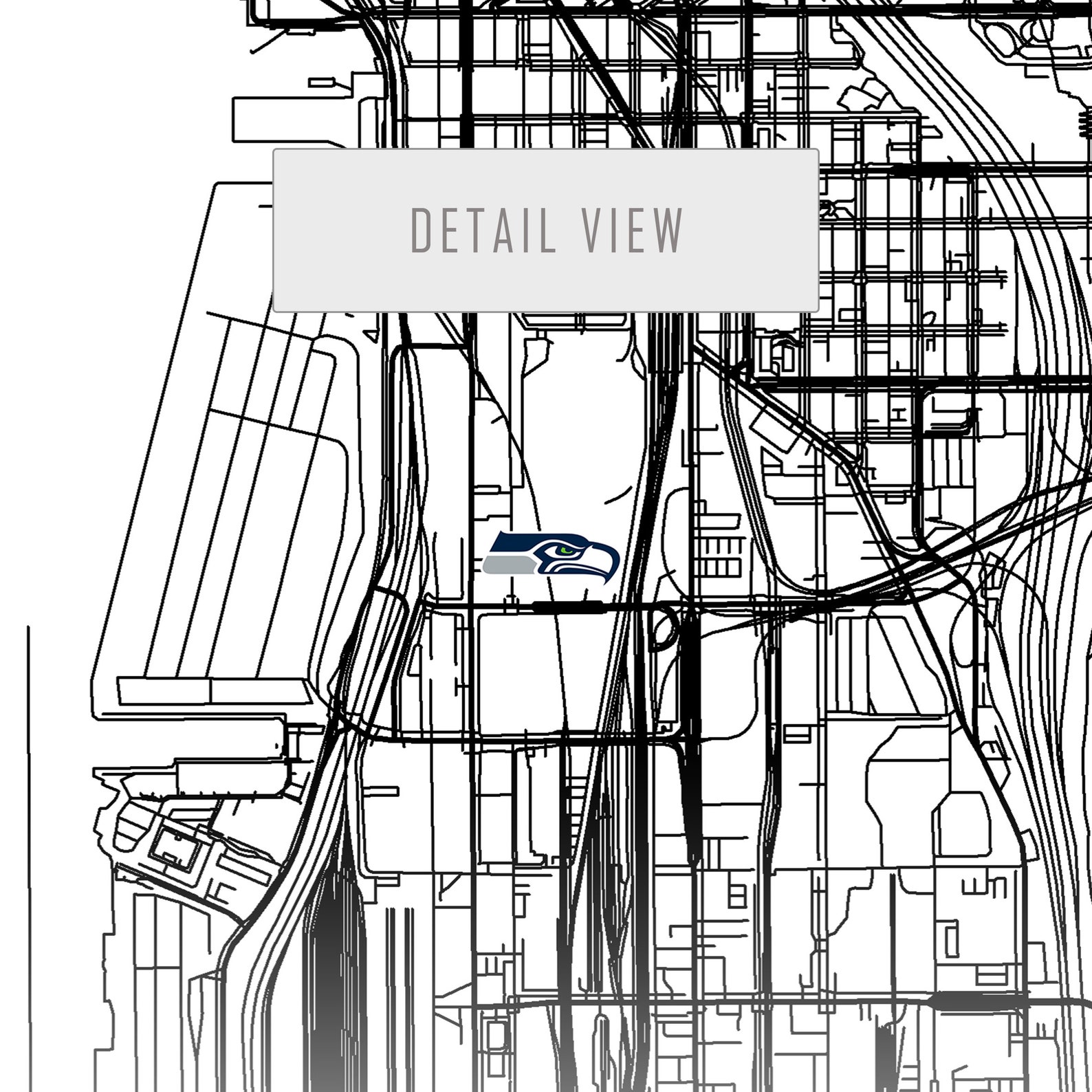 City Map of SEATTLE Lumen Field Stadium Seattle Seahawks Gift Lumen ...
