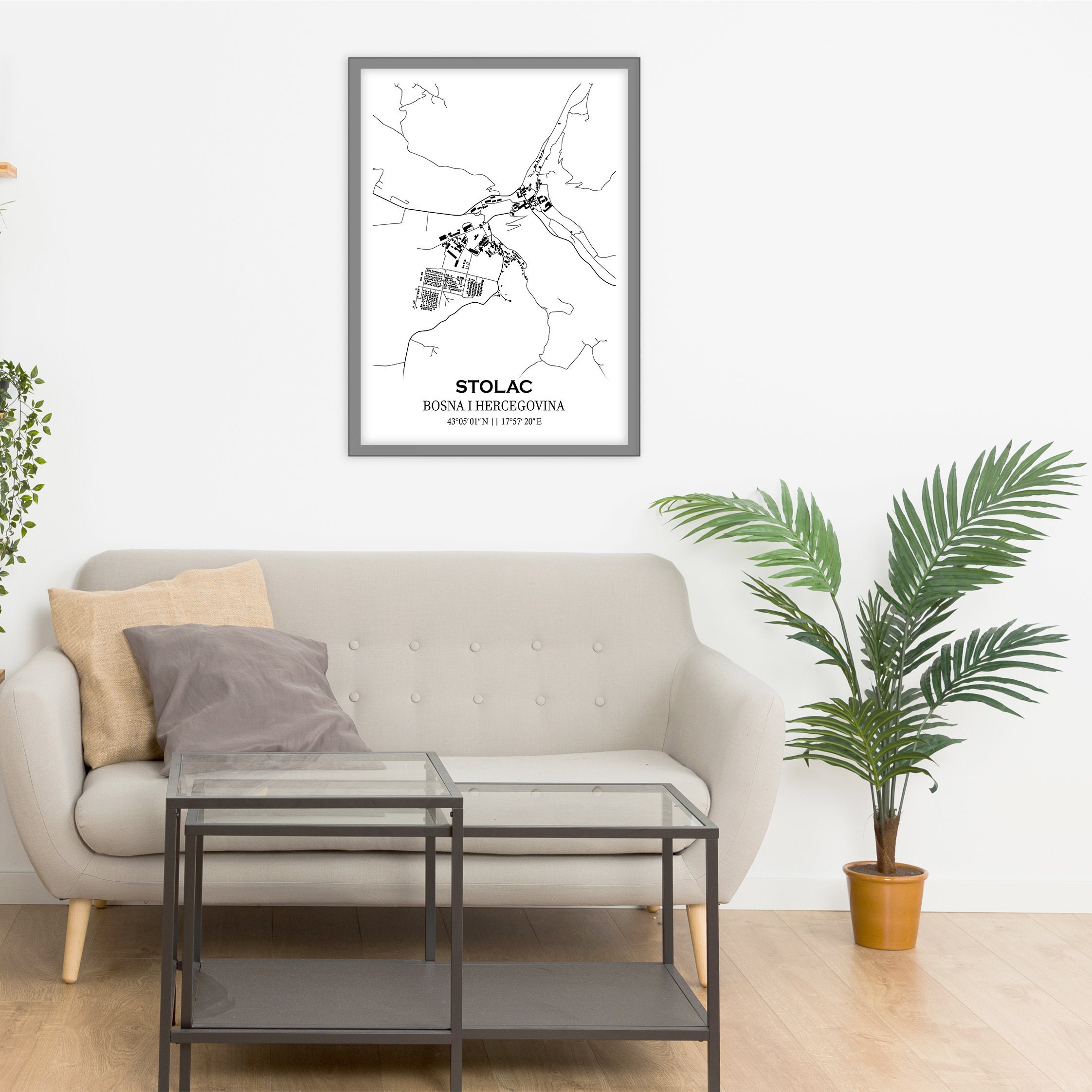 City Map of STOLAC Home Decor Wall Decor Office Map - Etsy