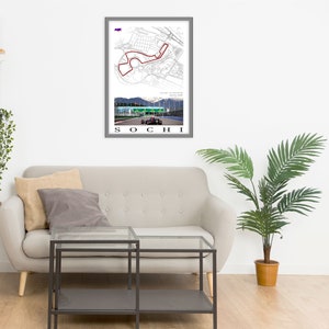 City Map of SOCHI Sochi Autodrom Home Decor Sochi Wall Decor Sochi ...