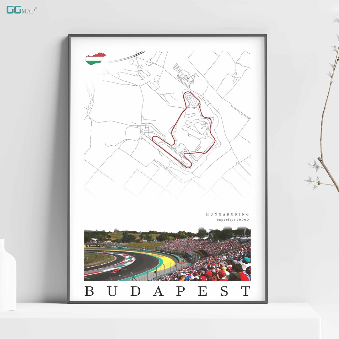 City Map of BUDAPEST - Hungaroring - Home Decor Budapest - Wall Decor ...
