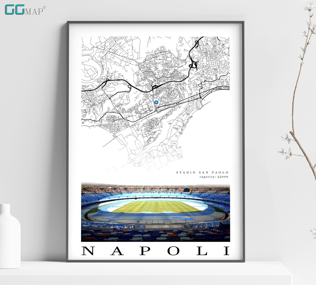 City Map of NAPOLI Stadion - Stadio San Paolo - Home Decor Stadio San ...