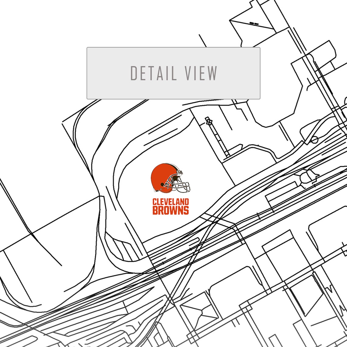 City Map of CLEVELAND Firstenergy Stadium Home Decor - Etsy