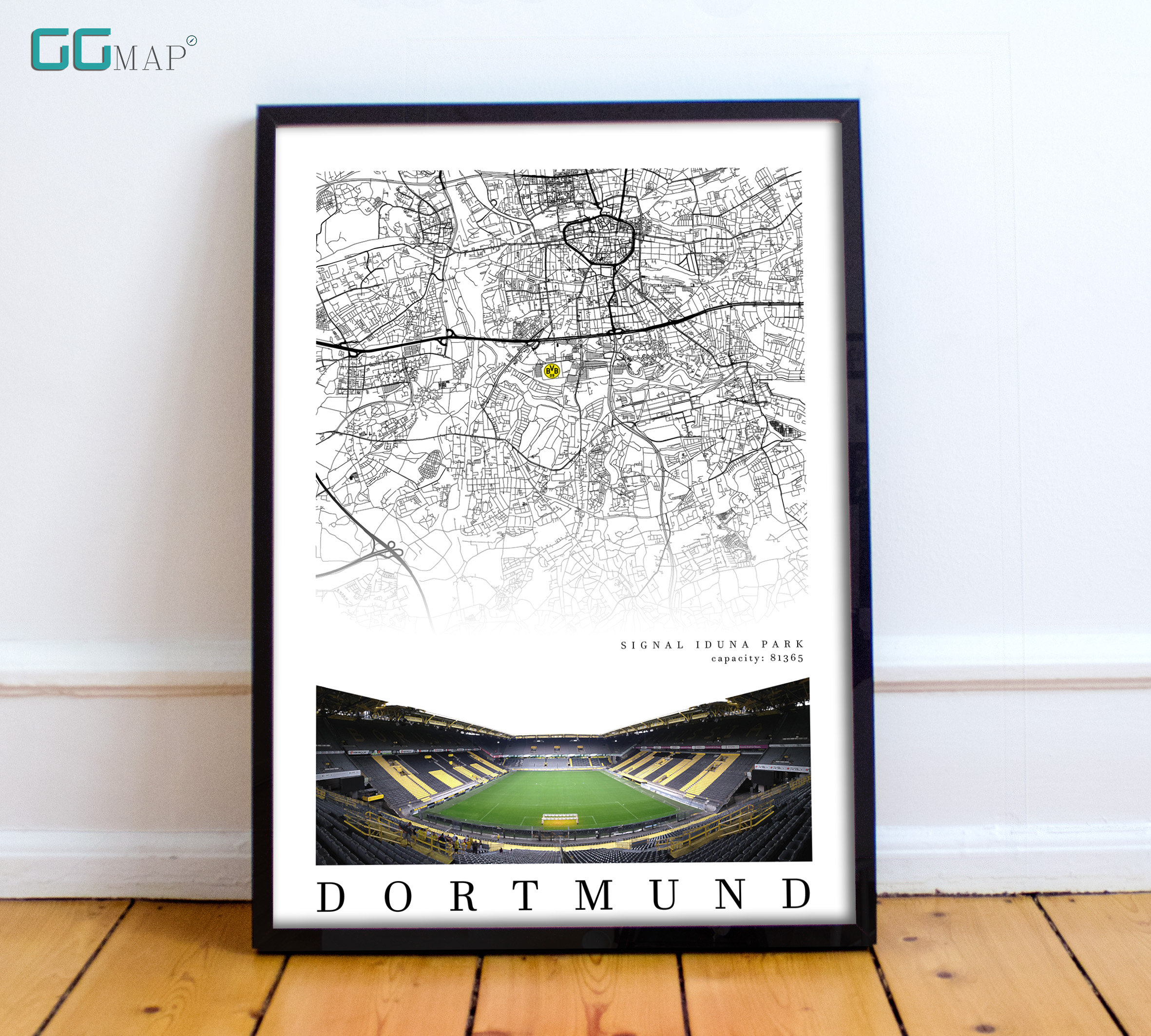 City Map of DORTMUND Signal Iduna Park Home Decor Signal Iduna Park ...