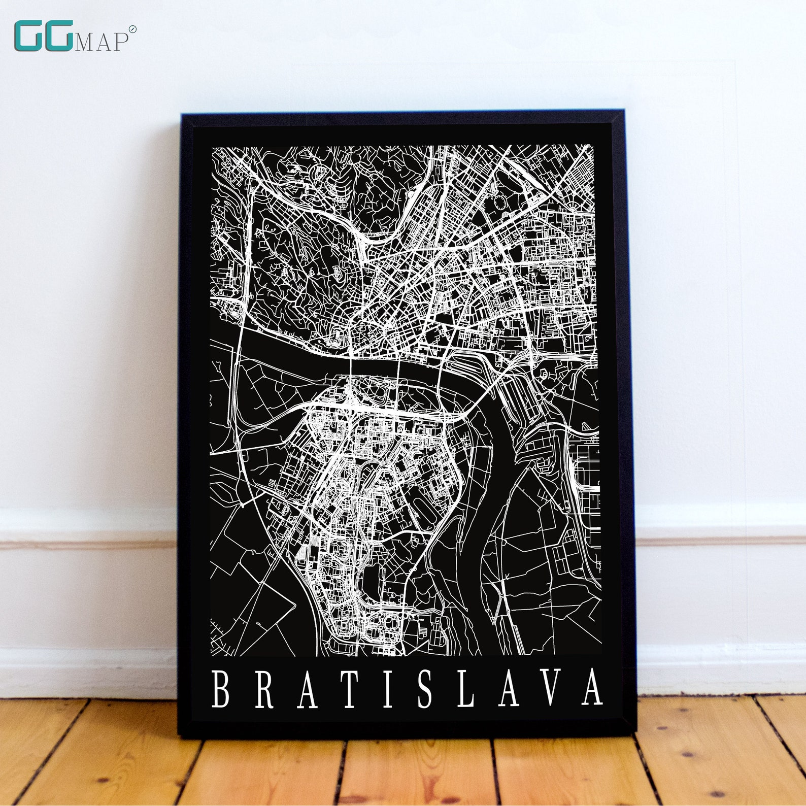BRATISLAVA Landkarte Stadtplan Stadtplan Stadtplan GeoGis Studio Karte ...