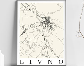 City Map of TREBINJE Home Decor Wall Decor Office Map Travel Map Print ...