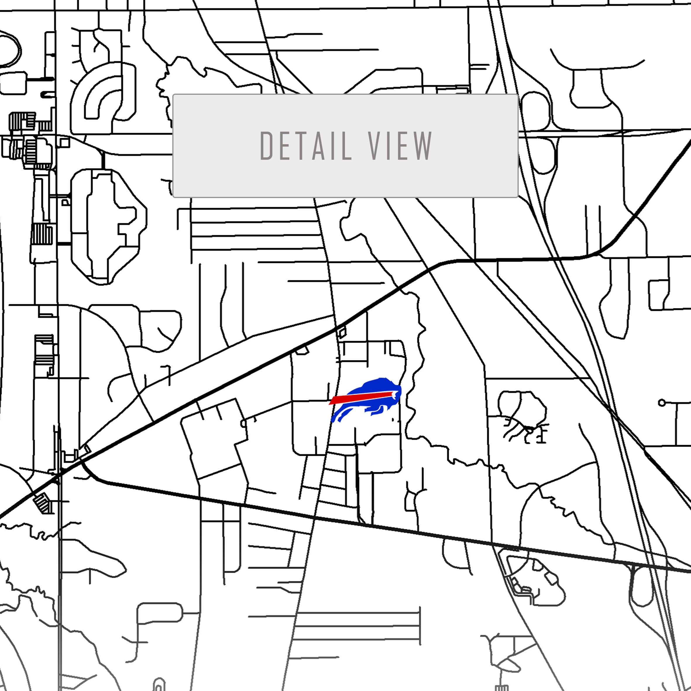 City Map of BUFFALO Bills Stadium Home Decor Buffalo Bills Bills ...