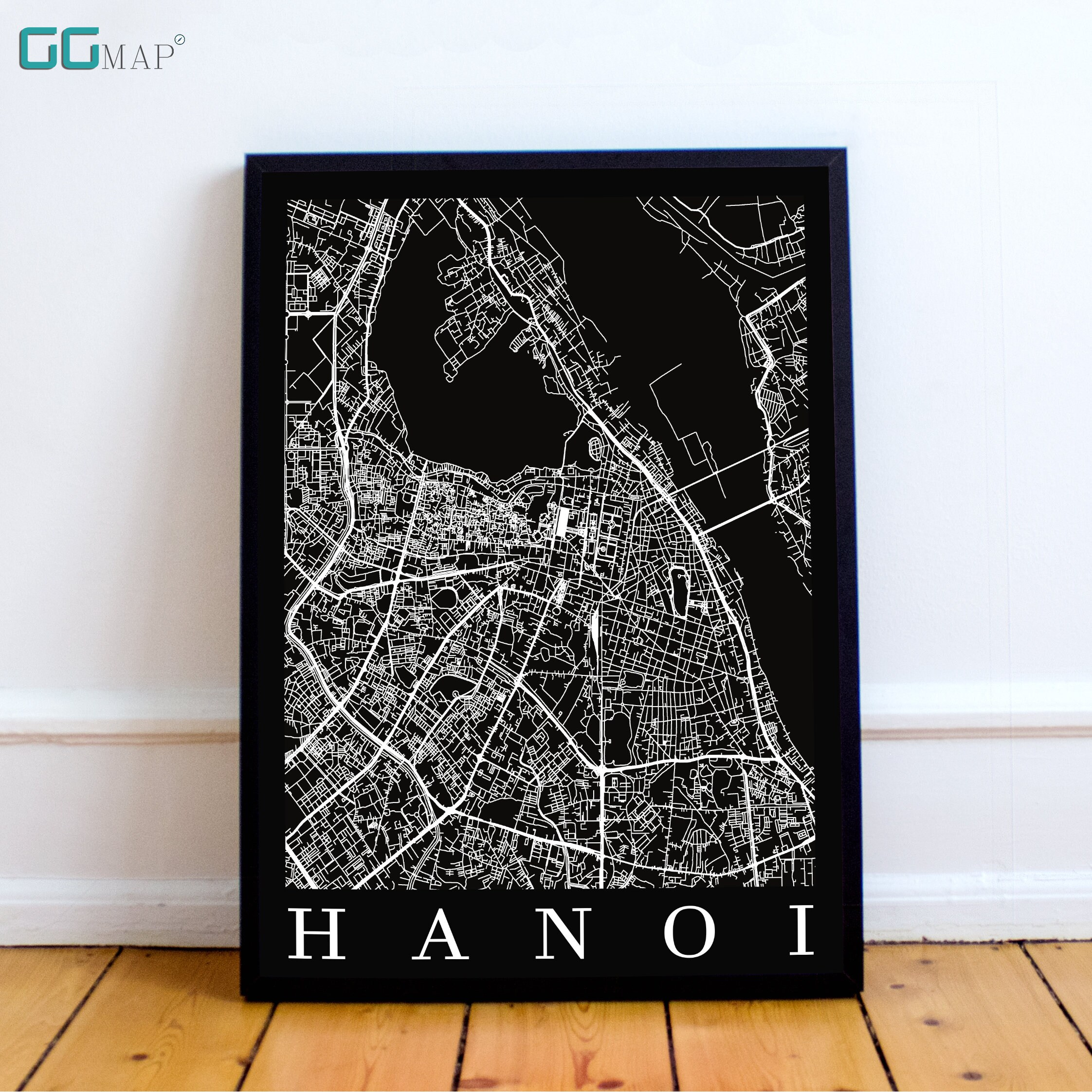 City Map of HANOI Home Decor Wall Decor Office Map Travel Map Print Map ...