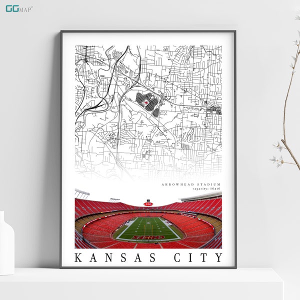 Chiefs Stadium Map - Etsy