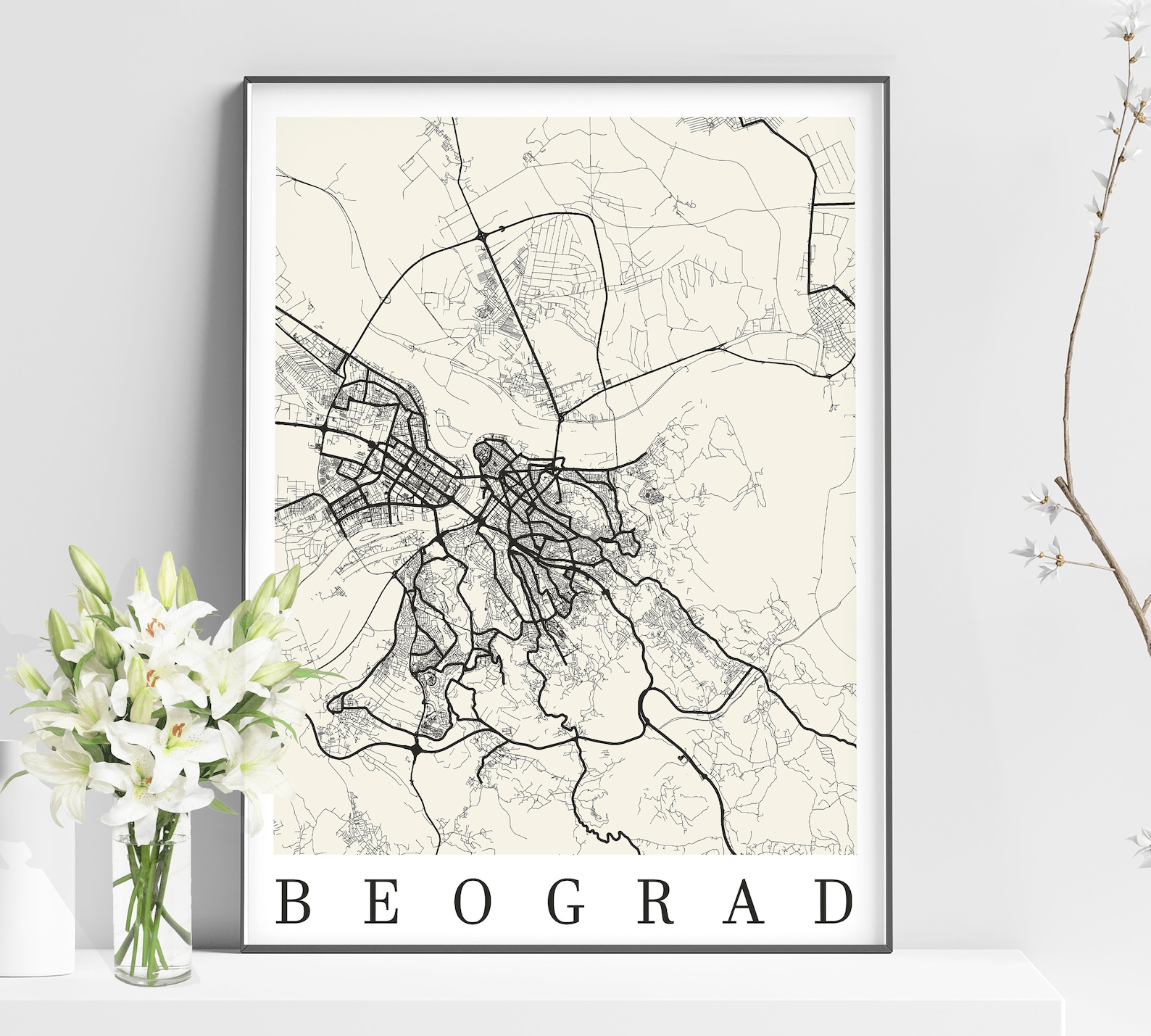 BEOGRAD Stadtplan Map Art BEOGRAD Karte Map Art BEOGRAD Karte Map Art ...