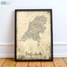 NETHERLANDS Map Netherlands Music Map Travel Poster Home Decor Wall ...