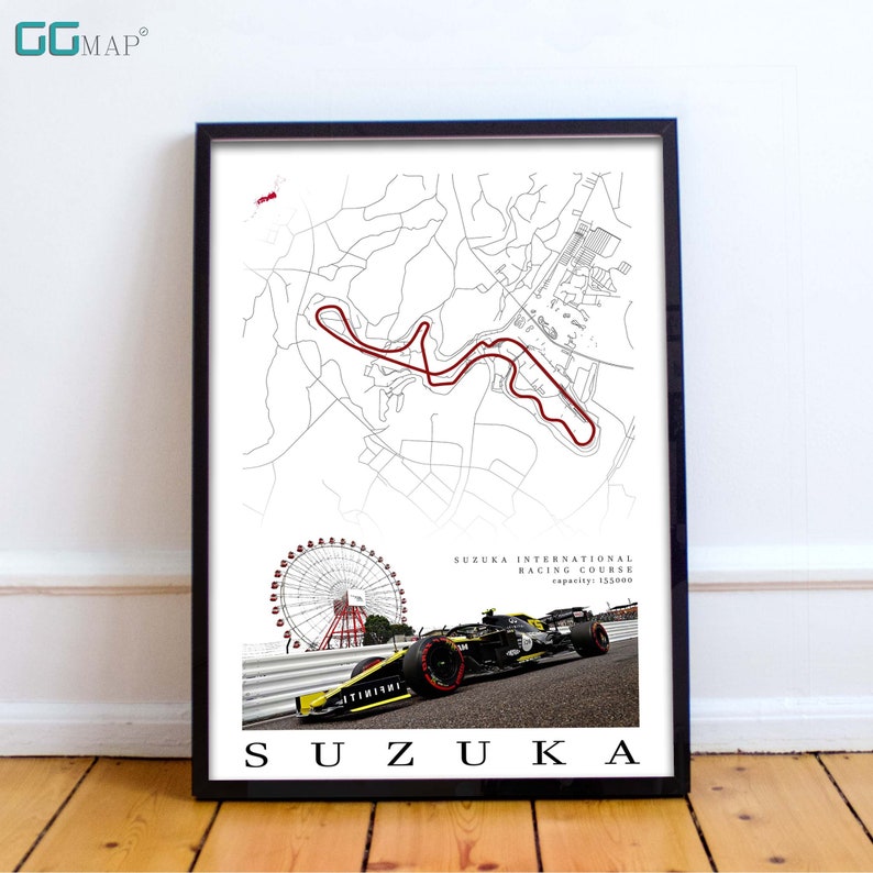 City Map of SUZUKA Suzuka International Racing Course Home - Etsy