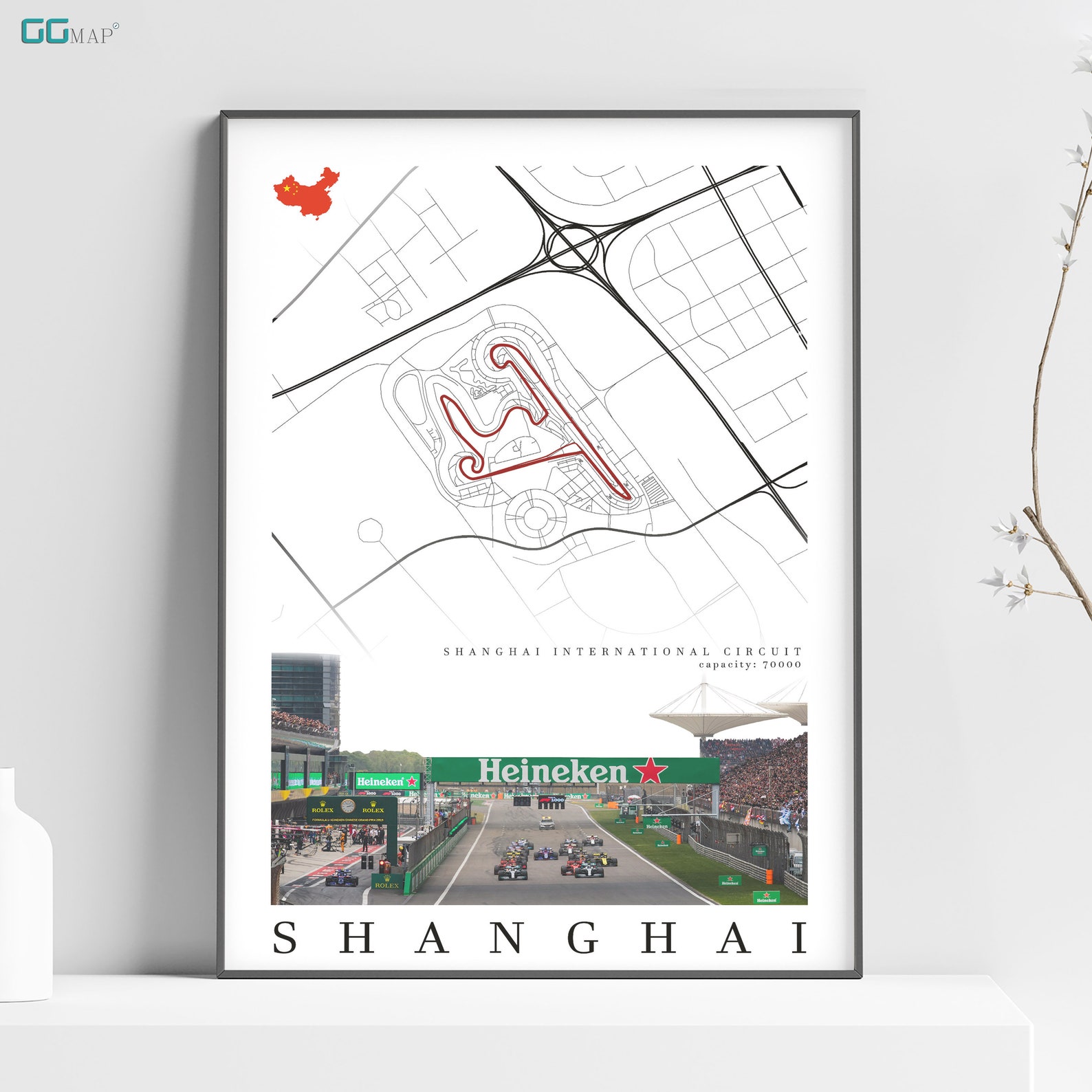City Map of SHANGHAI Shanghai International Circuit Home Decor Shanghai ...