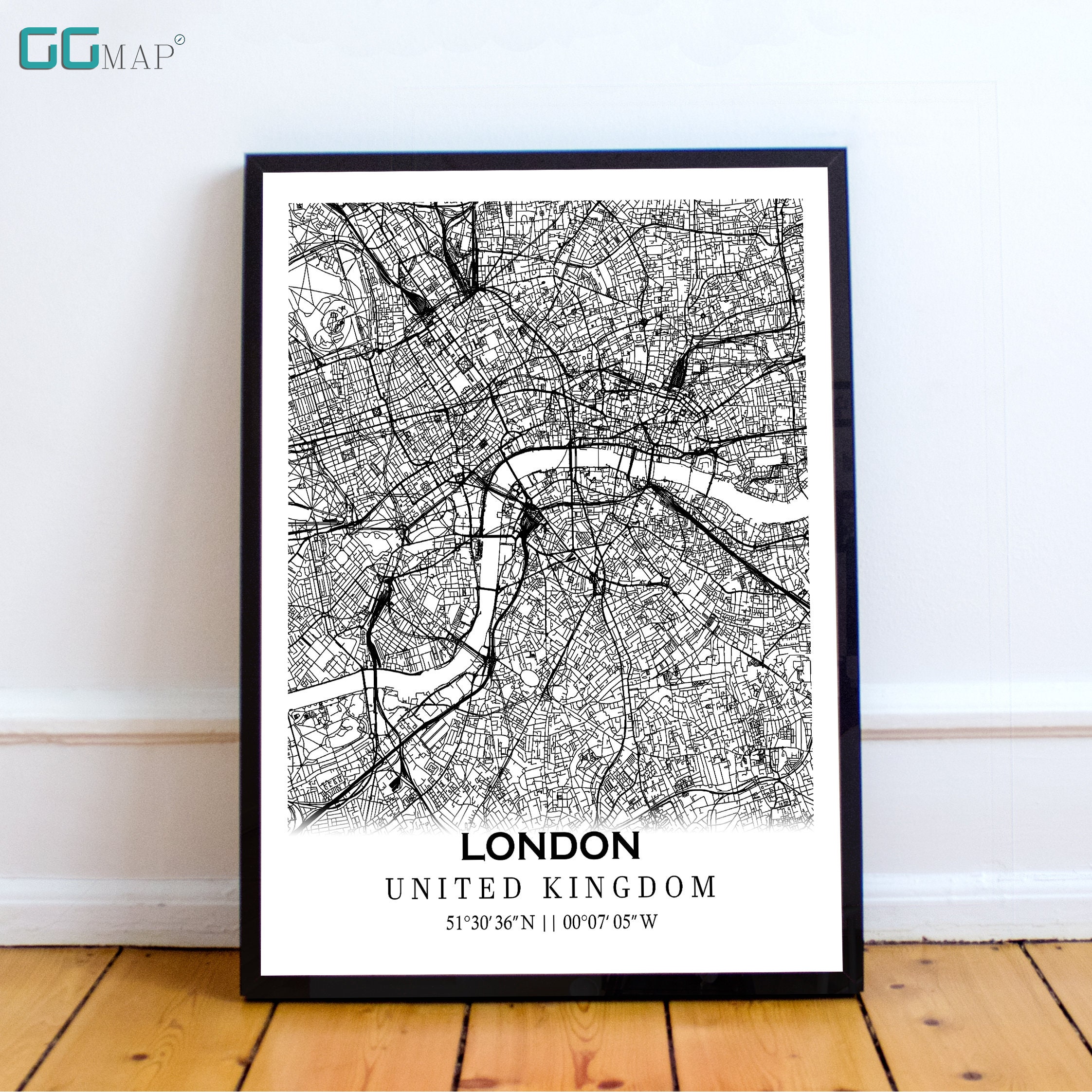 City Map of LONDON Home Decor Wall Decor Office Map - Etsy