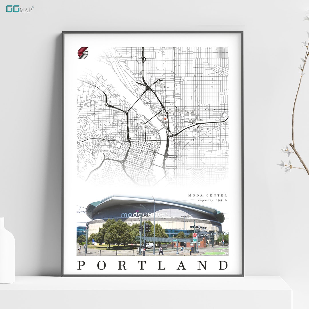 City Map of PORTLAND - Moda Center - Home Decor Portland - Moda Center ...