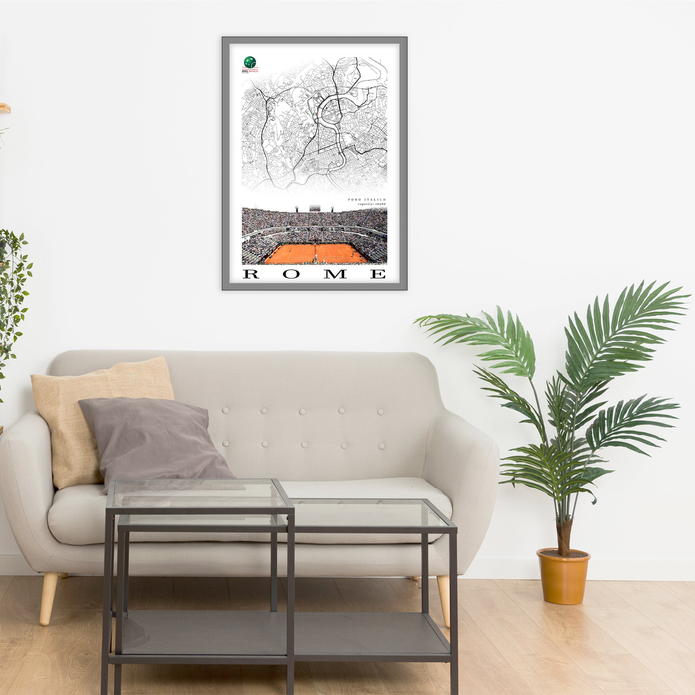 City Map of ROME Foro Italico Foro Italico Wall Decor Foro Italico Home ...