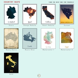 FRANCE map France stars map Travel poster Home Decor | Etsy