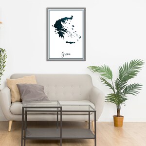 GREECE Map Greece Stars Map Travel Poster Home Decor Wall Decor Office ...