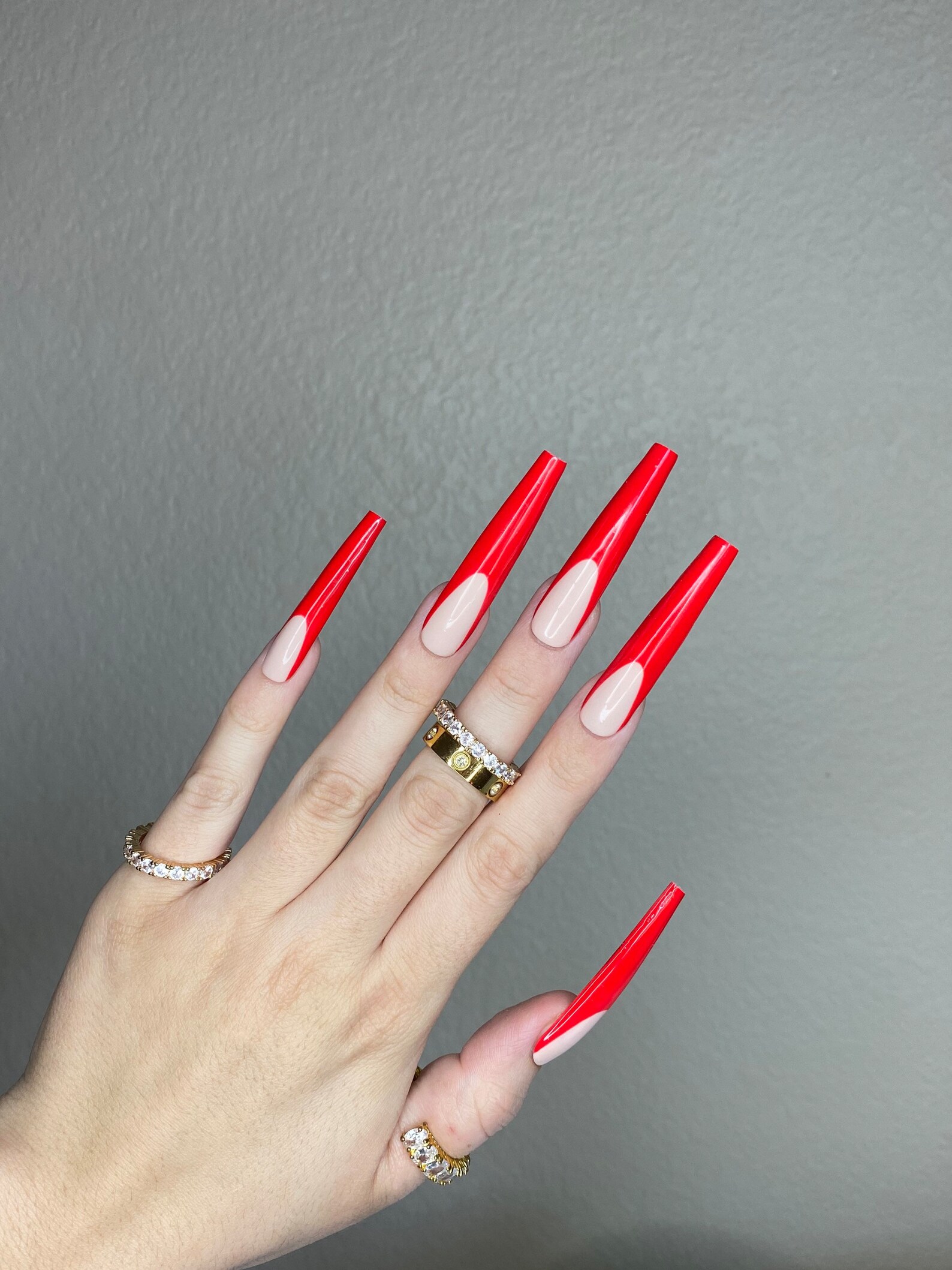 Ferrari Frenchies - Red French Tip Press on Nail Set - Etsy