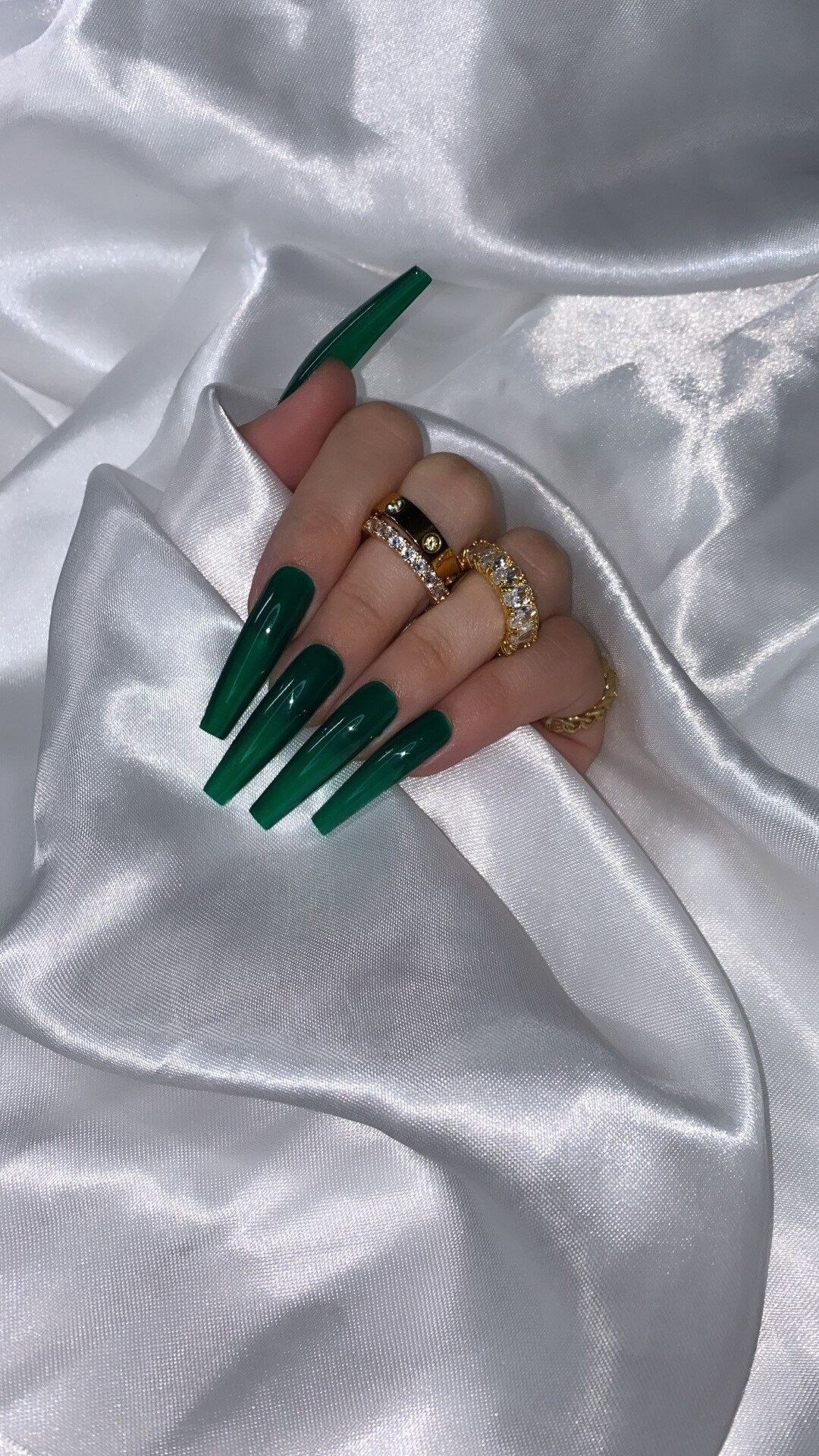 Crystalline Green - Press on Nail Set - Etsy
