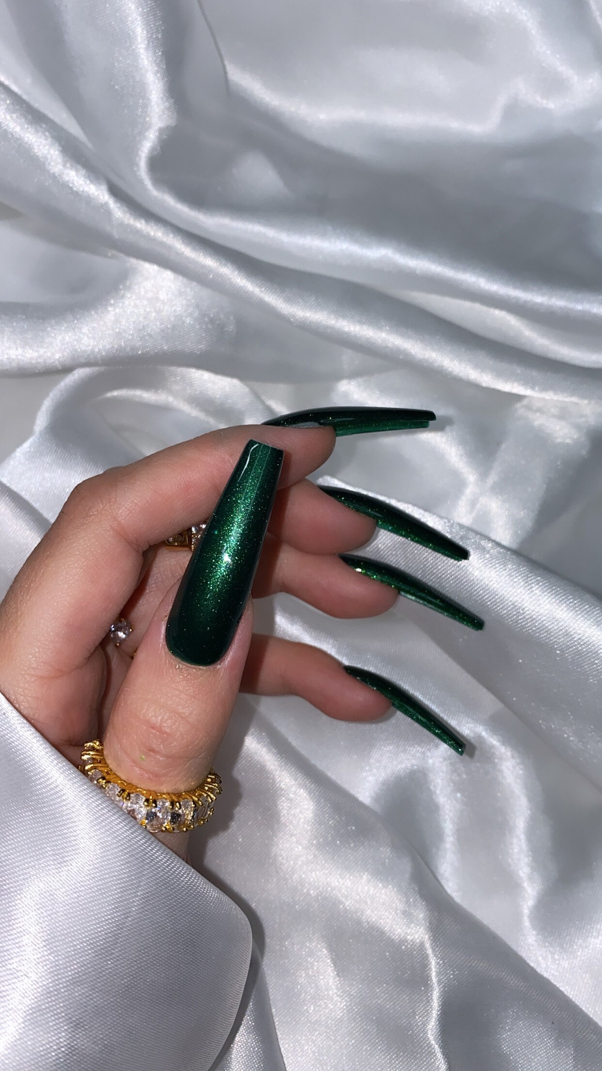 Exquisite Emerald - Press on Nail Set - Etsy