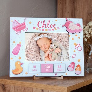 Baby Picture Frame New Mom Gift Custom Photo Frame New Baby - Etsy