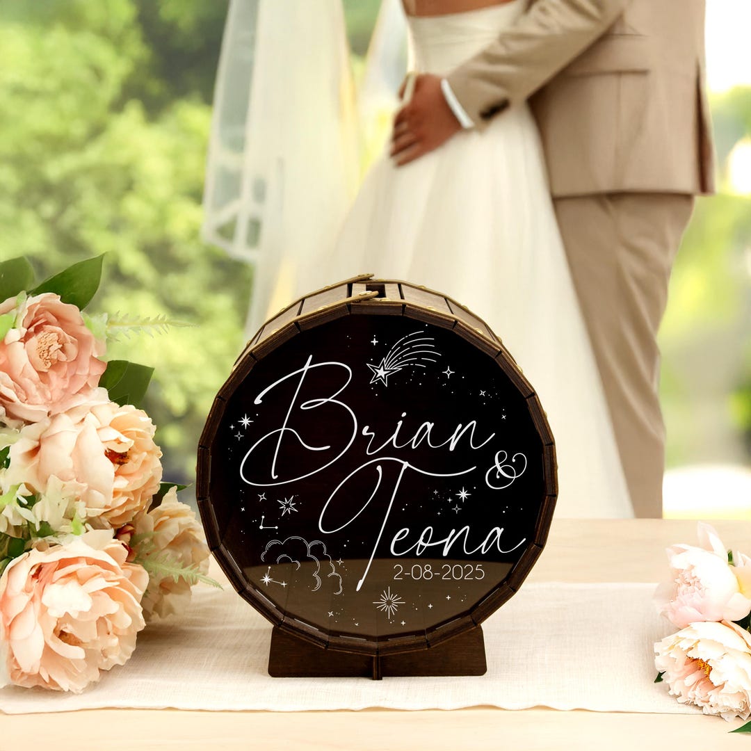 Celestial Wedding Card Box, Unique Wedding Guest Book Alternatives ...