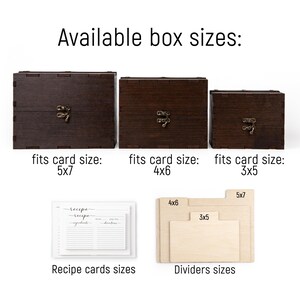 Wooden Recipe Box Personalized Blue Wildflowers Recipe Storage Box ...