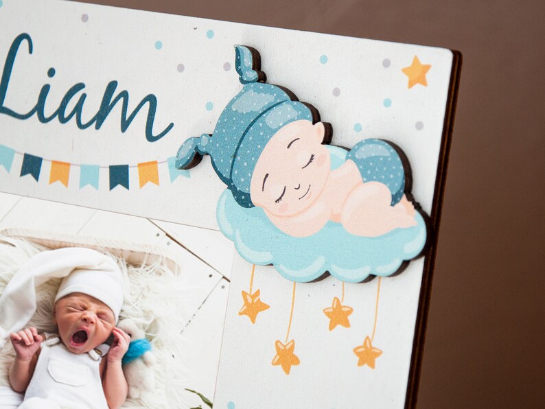 Baby Picture Frame New Mom Gift Custom Photo Frame New Baby | Etsy