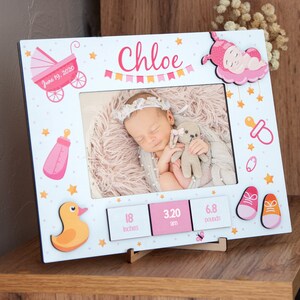 Baby Picture Frame New Mom Gift Custom Photo Frame New Baby - Etsy